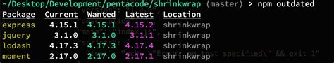 lock down your node modules with npm shrinkwrap pentacode