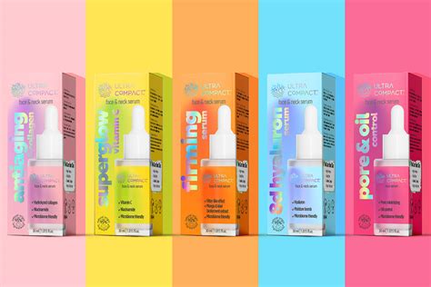 Ultra Compact Serum Packaging Design Behance