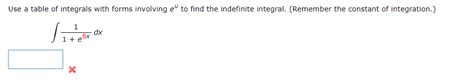 Solved Use A Table Of Integrals With Forms Involving Eu To