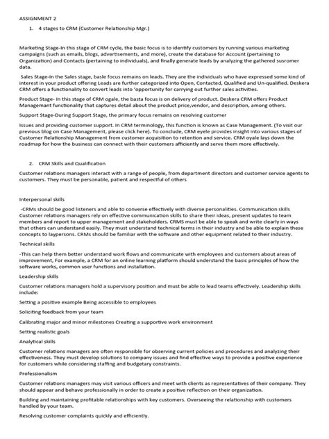 Lab Cusrel Assign 2 Pdf Customer Relationship Management Business