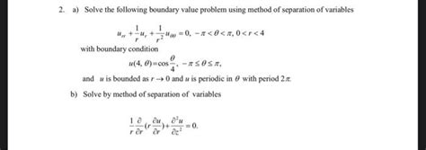 Solved A Solve The Following Boundary Value Problem Using