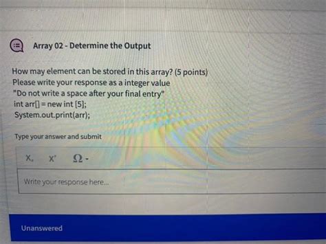 Solved Array 02 Determine The Output How May Element Can