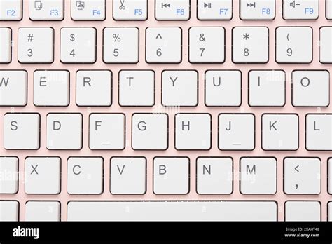 Modern Pink Computer Keyboard Closeup Stock Photo Alamy