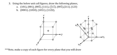 Solved 3 Using The Below Unit Cell Figures Draw The