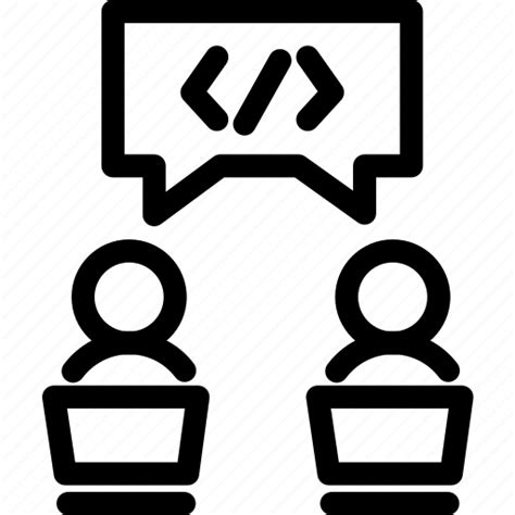 Coding Collaboration Conference Development Discussion Meeting Icon Download On Iconfinder