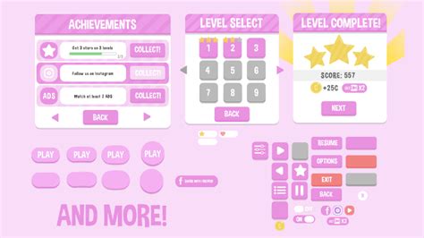 Casual Game Ui Pack A Premium Asset Pack To Build Games With Gdevelop