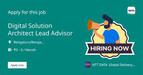 Digital Solution Architect Lead Advisor In Ntt Data Global Delivery Services Ltd