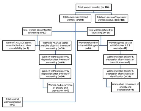 Flow Chart Of Women Identified As Anxious And Depressed Download Scientific Diagram