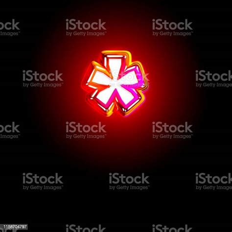 화려한 빛나는 빨간 창조적 인 글꼴 검은 배경에 고립 된 별표 기호의 3d 그림 0명에 대한 스톡 사진 및 기타 이미지 0명 3차원 형태 개념 Istock