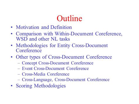 Introduction To Cross Document Coreference Ppt Download