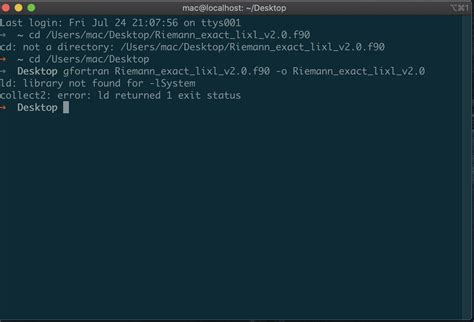 Xcode Gfortran For Mac Error Ld Library Not Found For Lsystem