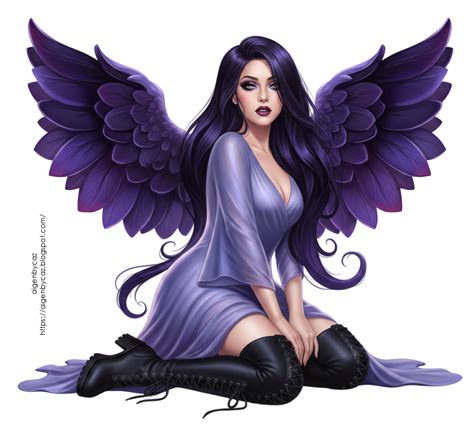 Ai Generations By Caz New Tubes Purple Angels