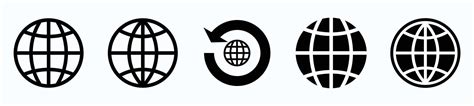 Internet Globe Icon Set Globe Web Icon Set 15805270 Vector Art At