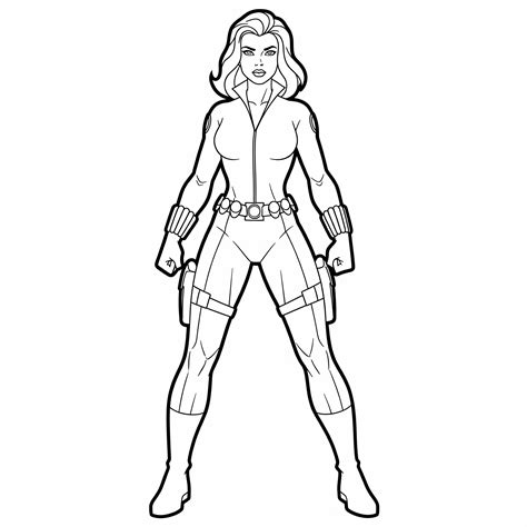 Black Widow Coloring Pages Printable