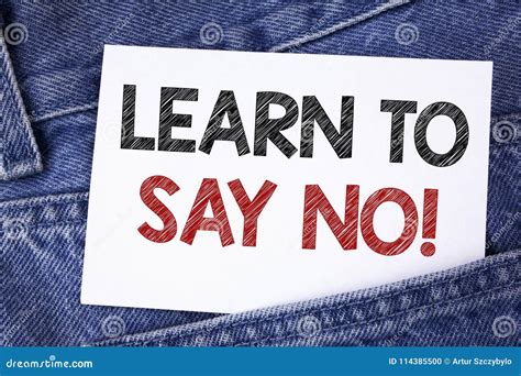 Text Sign Showing Learn To Say No Motivational Call Conceptual Photo