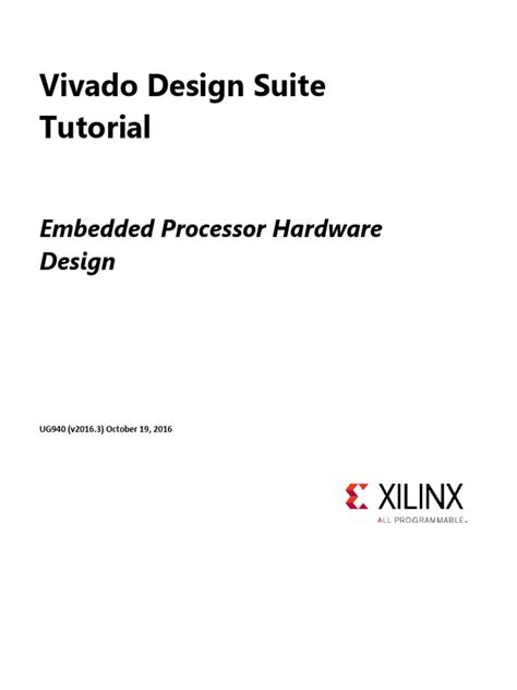 ug940 vivado tutorial embedded design pdf