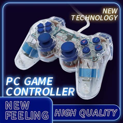 Transparent Wired Game Joystick USB Video Game Controller PC Gamepad Joypad With LED Daraz Bd