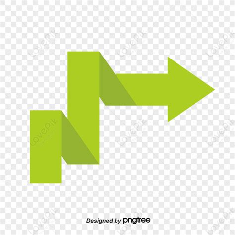 간단한 녹색 접는 화살표단순한초록 Png 일러스트 무료 다운로드 Lovepik