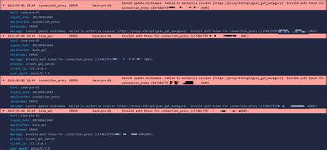 [bug] invalid auth token for connection proxy api guac get managers