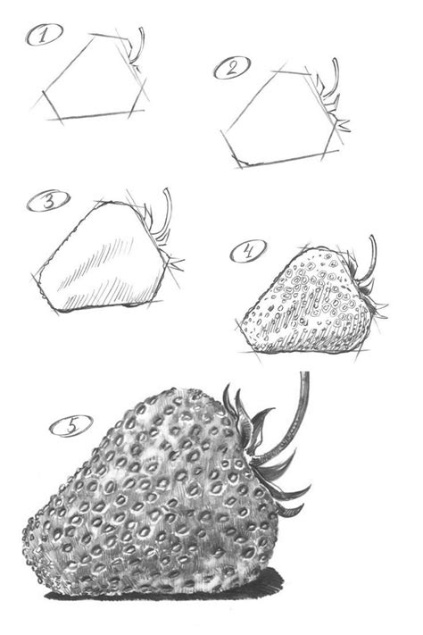 How To Draw A Strawberry Step By Step Drawing Tutorial Fruit Art Drawings Drawing Tutorial