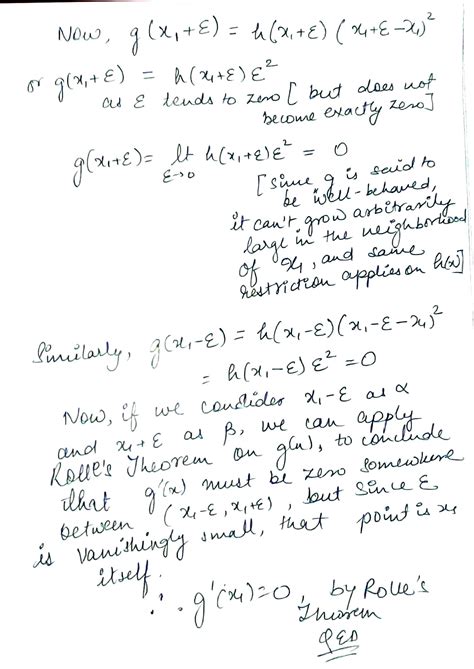 Solved Rolle S Theorem Let Us Consider A Very Cute Theorem Rolle S Course Hero