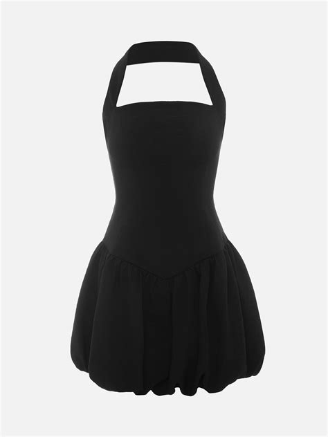 Платье мини на широких бретелях с объемной юбкой Lichi Online Fashion Store