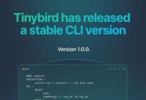 Tinybird On Linkedin After 448 Beta Releases The Tinybird Cli Is
