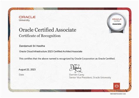 Sri Hasitha Dandamudi On Linkedin Kluniversity Klcse Oraclecloudinfrastructure