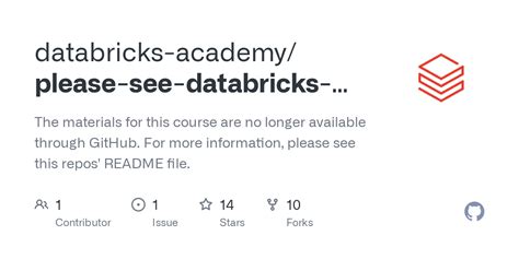 Github Databricks Academy Please See Databricks Academy The Materials For This Course Are No