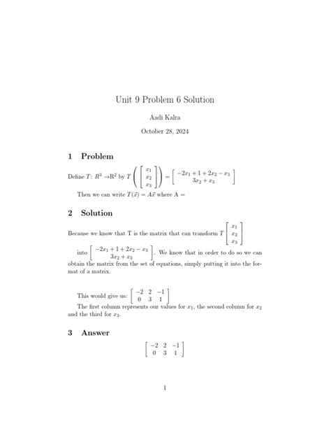 unit 9 problem 6 solution pdf