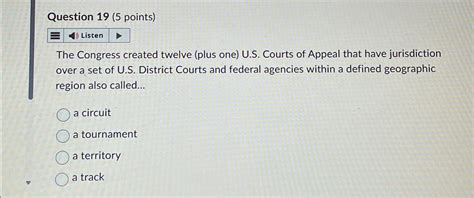 Question 19 5 ﻿pointslistenthe Congress Created