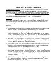 How To Solve Related Rates Problems In Calculus Graded Problem Course Hero