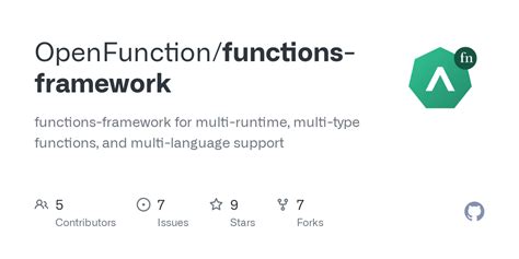 github openfunction functions framework functions framework for