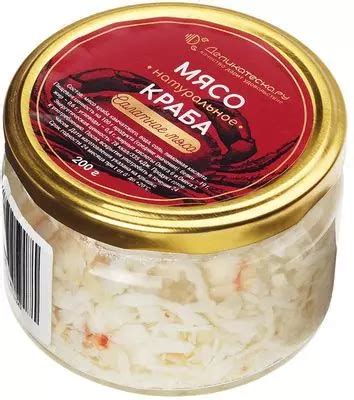 Краб салатное мясо натуральное 200г - купить в Москве по выгодной цене ...