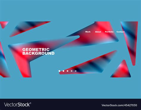 Bright Colorful Triangular Shapes Abstract Vector Image