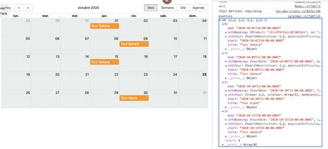 D Get Method Is Not A Function When Select Week Or Day View