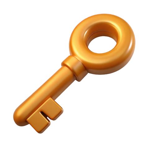 Dazzling Art Deco Concept Art Style Hyper Specific Isolated Cutout Single Antique Key