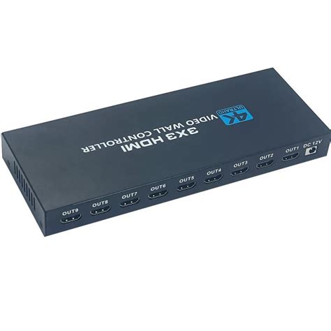 3x3 video wall controller 4k hdmi dvi tv wall controller processor 3x3