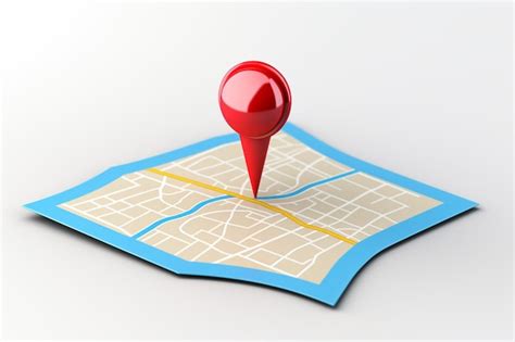 Premium Ai Image Spot Marked 3d Map Pointer On White Background