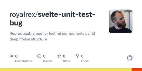 Github Royalrexsvelte Unit Test Bug Reproducable Bug For Testing