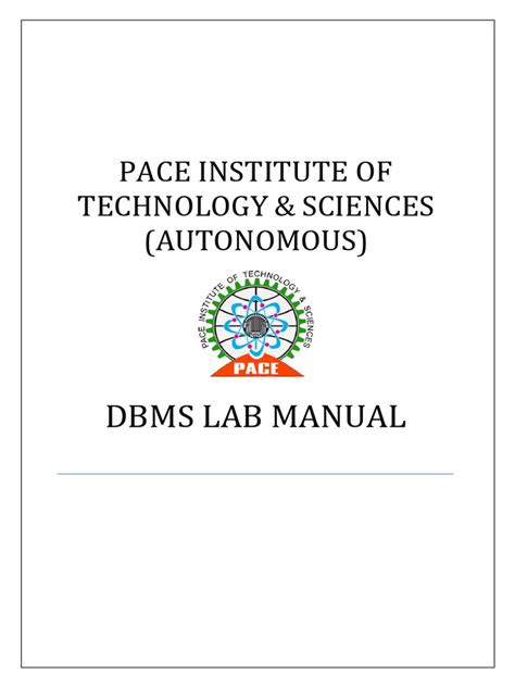 dbms lab manual pdf