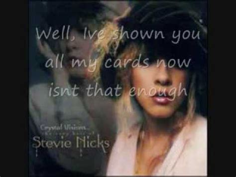 Stevie Nicks Talk To Me Lyrics Youtube