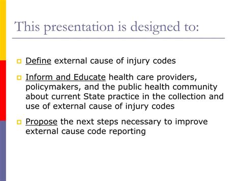 PPT The Importance Of Understanding External Cause Of Injury Codes PowerPoint Presentation
