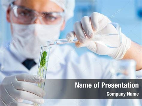 Scientist Biotechnology Concept Lab Powerpoint Template Scientist