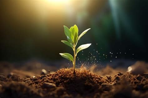 Premium Photo Timelapse Of A Seed Sprouting Into A Sapling Generative Ai