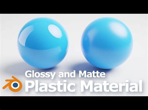 Blender Glossy Plastic And Matte Plastic Material