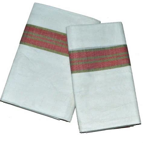 Plain Mulloth Set Mundu Pure Cotton 25m At ₹ 350piece In Ottappalam