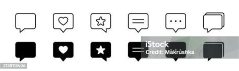 말풍선 아이콘 집합입니다 선 및 글리프 채팅 아이콘입니다 메시지 풍선 풍선 0명에 대한 스톡 벡터 아트 및 기타 이미지 0명