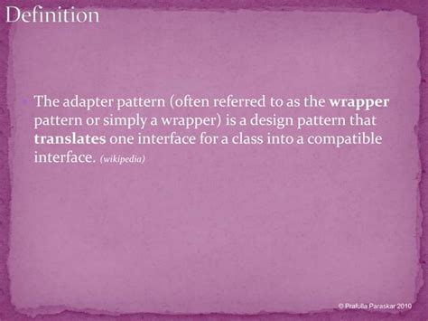 Design Patterns 04 Adapter And Facade Pattern Ppt