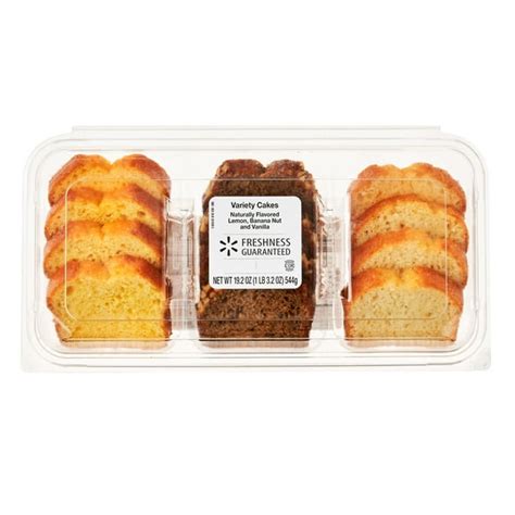 Walmart Freshness Guaranteed Variety Sliced Cake 19 Oz 12 Count